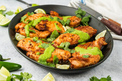 Peruvian Chicken with Green Sauce - Delicious Meets Healthy