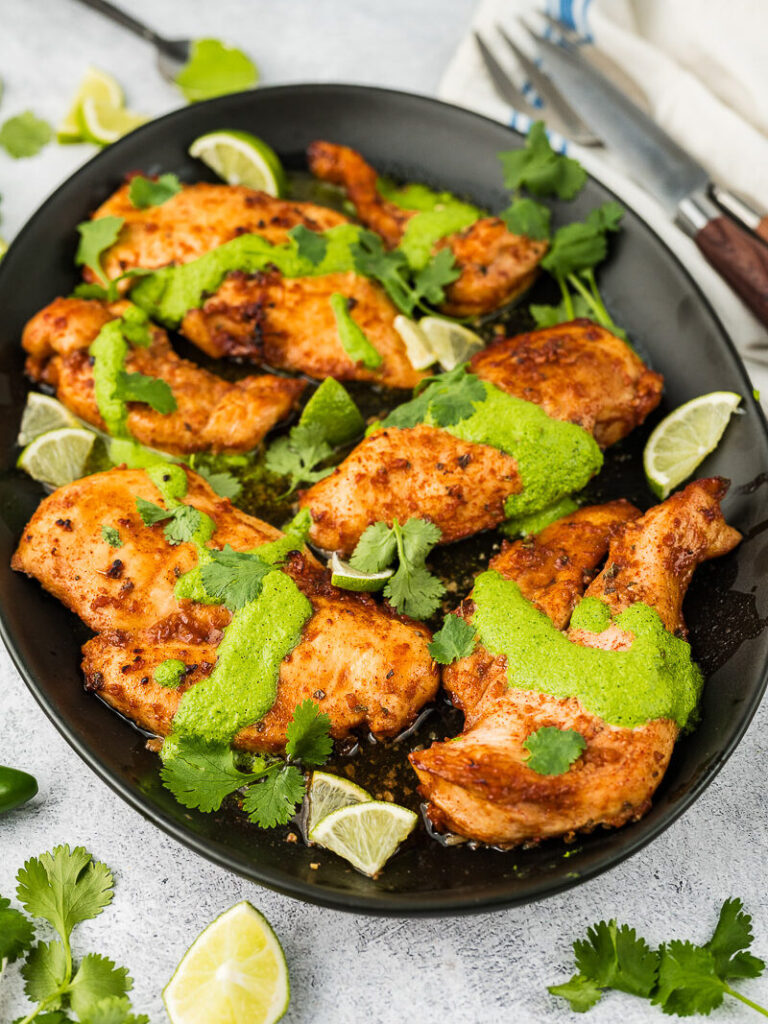 Peruvian Chicken with Green Sauce - Delicious Meets Healthy